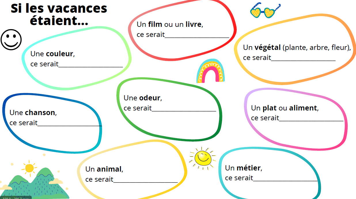 Journal souvenir des vacances à télécharger pour les enfants