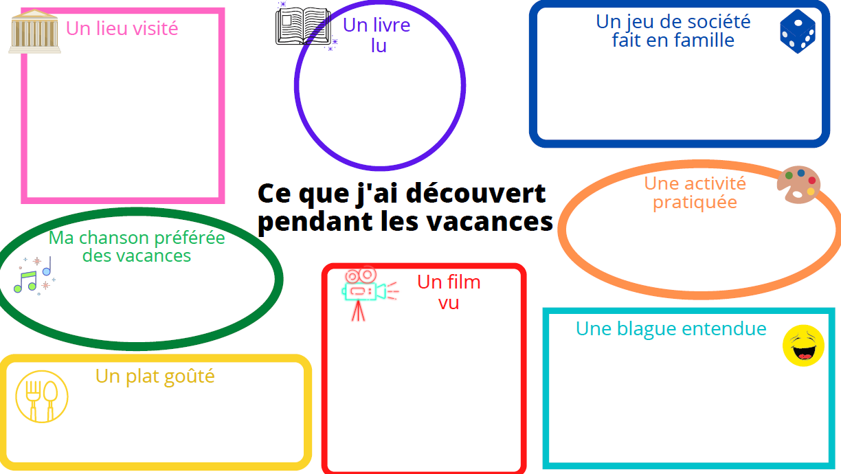 Journal souvenir des vacances à télécharger pour les enfants