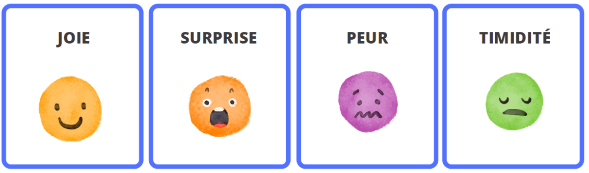 12 cartes émotions pour jouer au Times-up des émotions