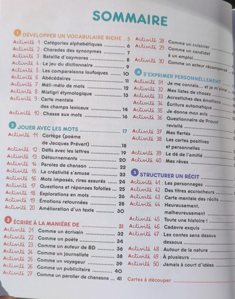 50 activités ludiques pour motiver les écrivains en herbe à écrire